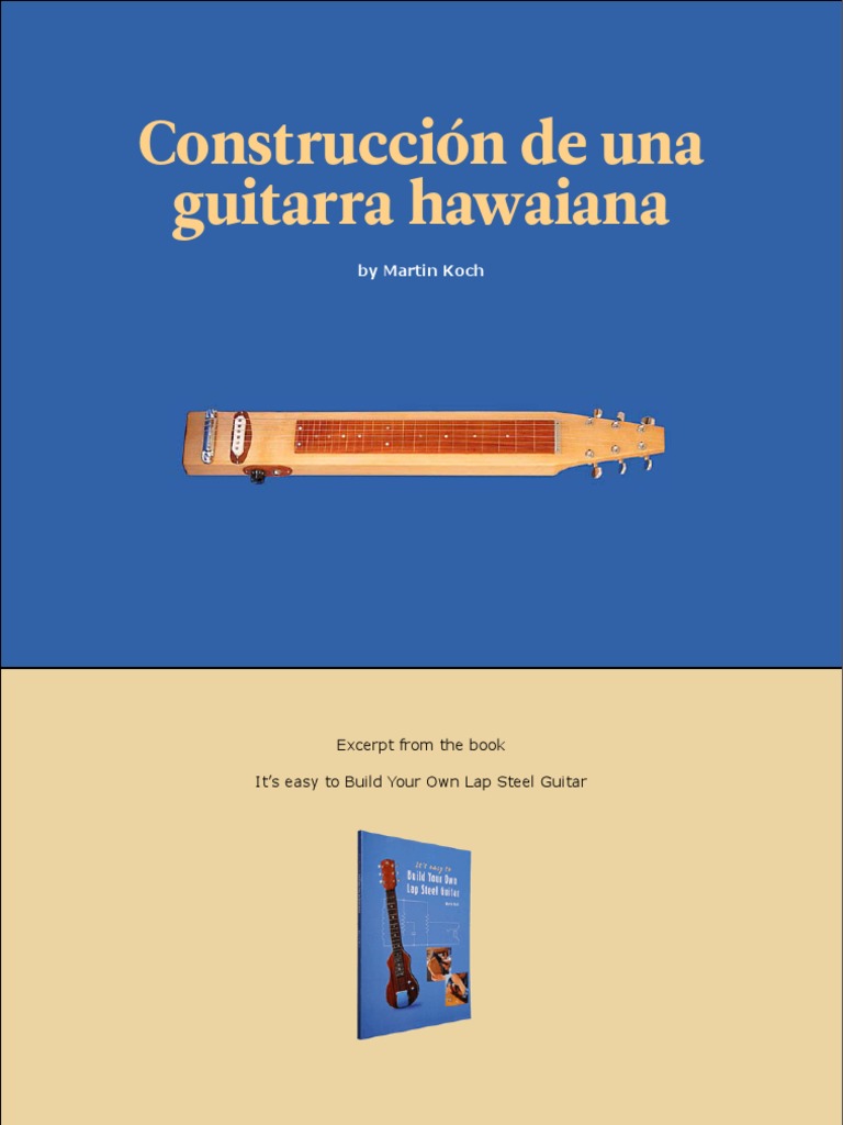 Construccion De Una Guitarra Hawaiana Pdf Guitarras Tornillo