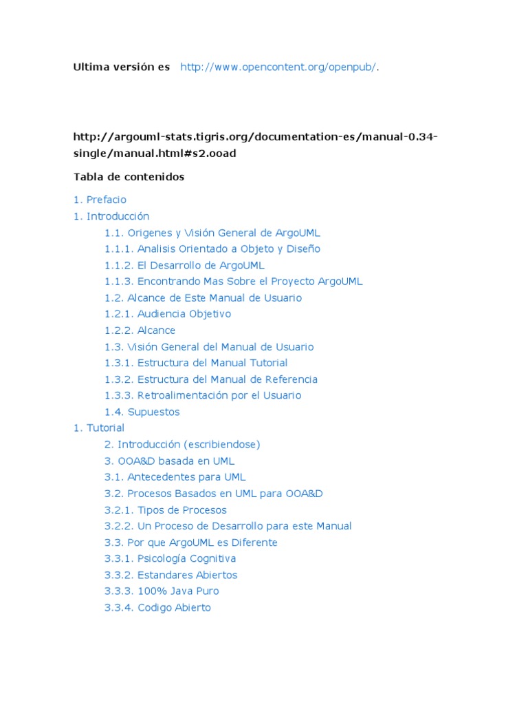 Manual Argo Uml | PDF | Java (lenguaje de programación) | Lenguaje de modelado unificado