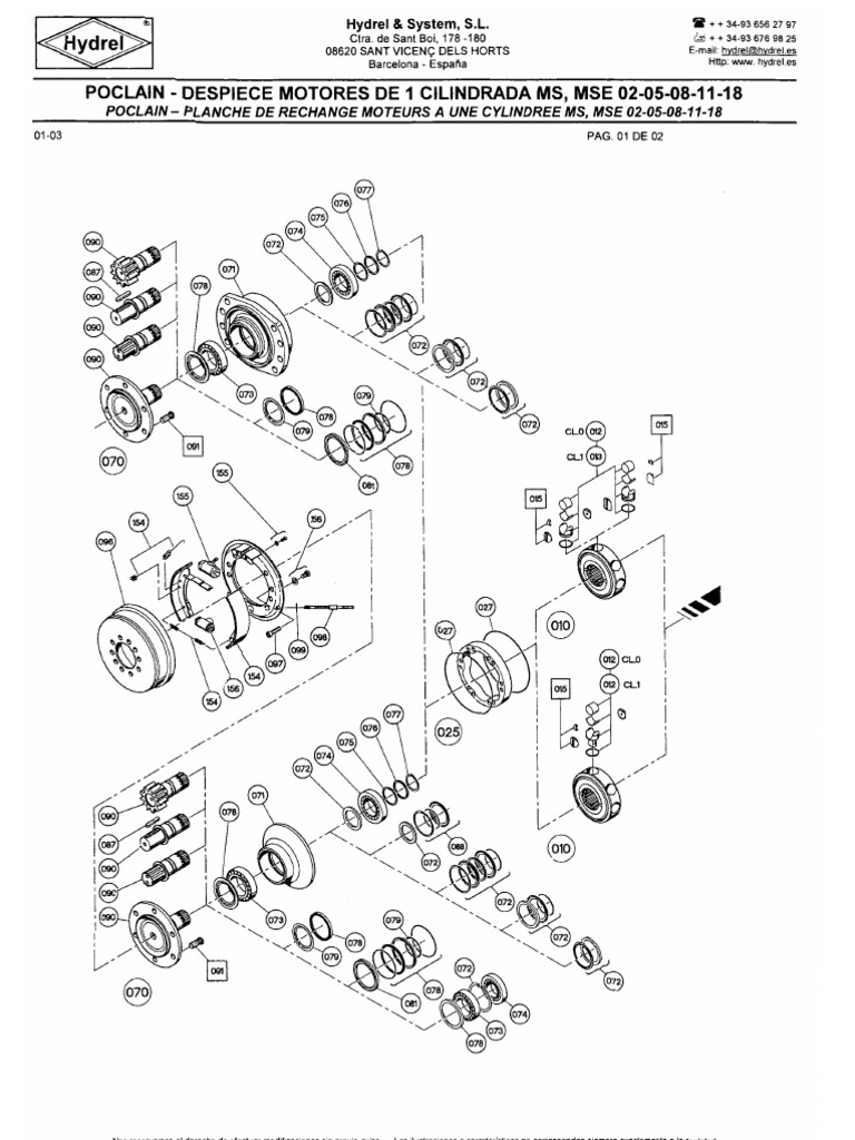 PH Despiece Ms02 18 Poclain Motor | PDF
