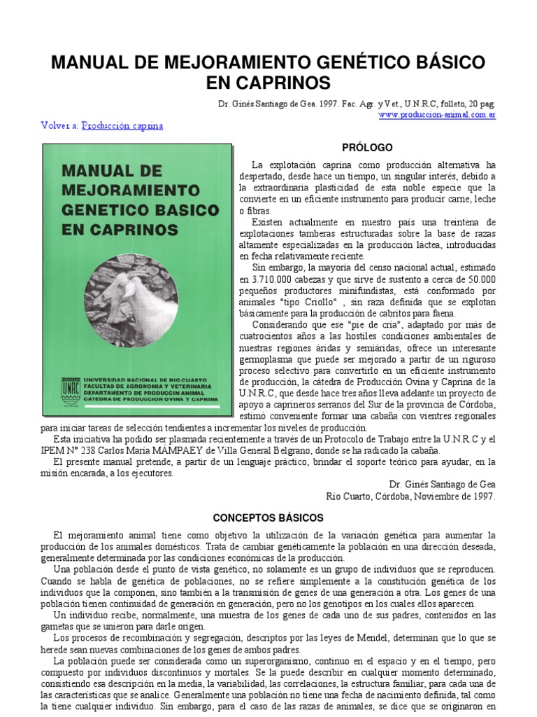 34 Genetica Caprina | PDF