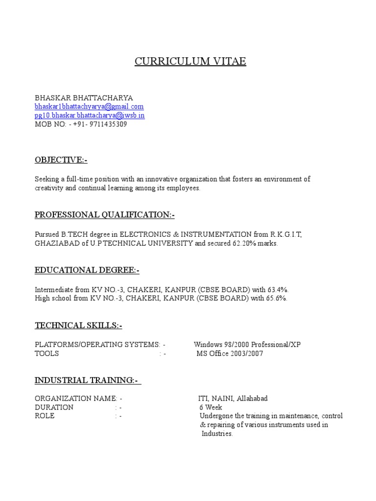 Bhaskar Resume | PDF