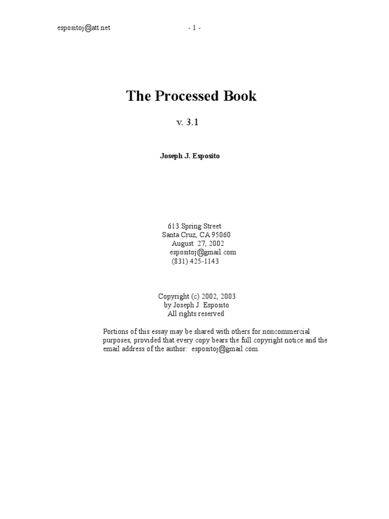 The Processed Book | PDF | Speech Synthesis | Books