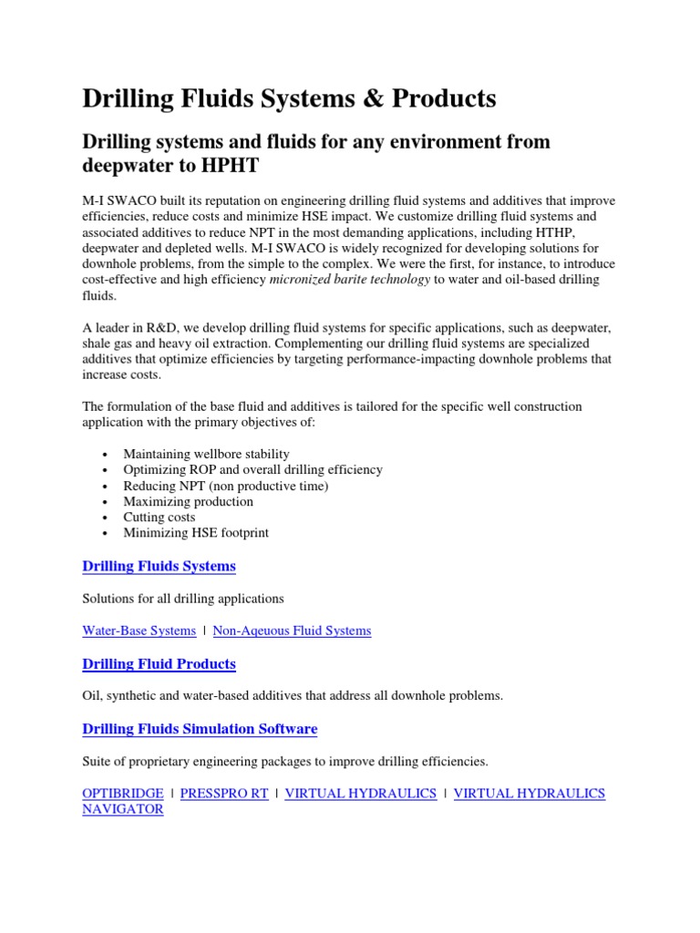 MI Swaco | PDF | Drilling Rig | Blowout (Well Drilling)