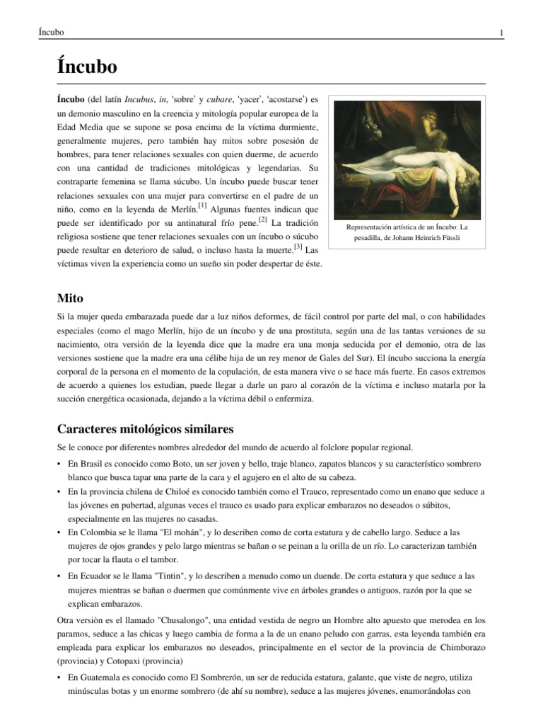 Index INCUBO PDF | PDF | Íncubo | Criaturas legendarias