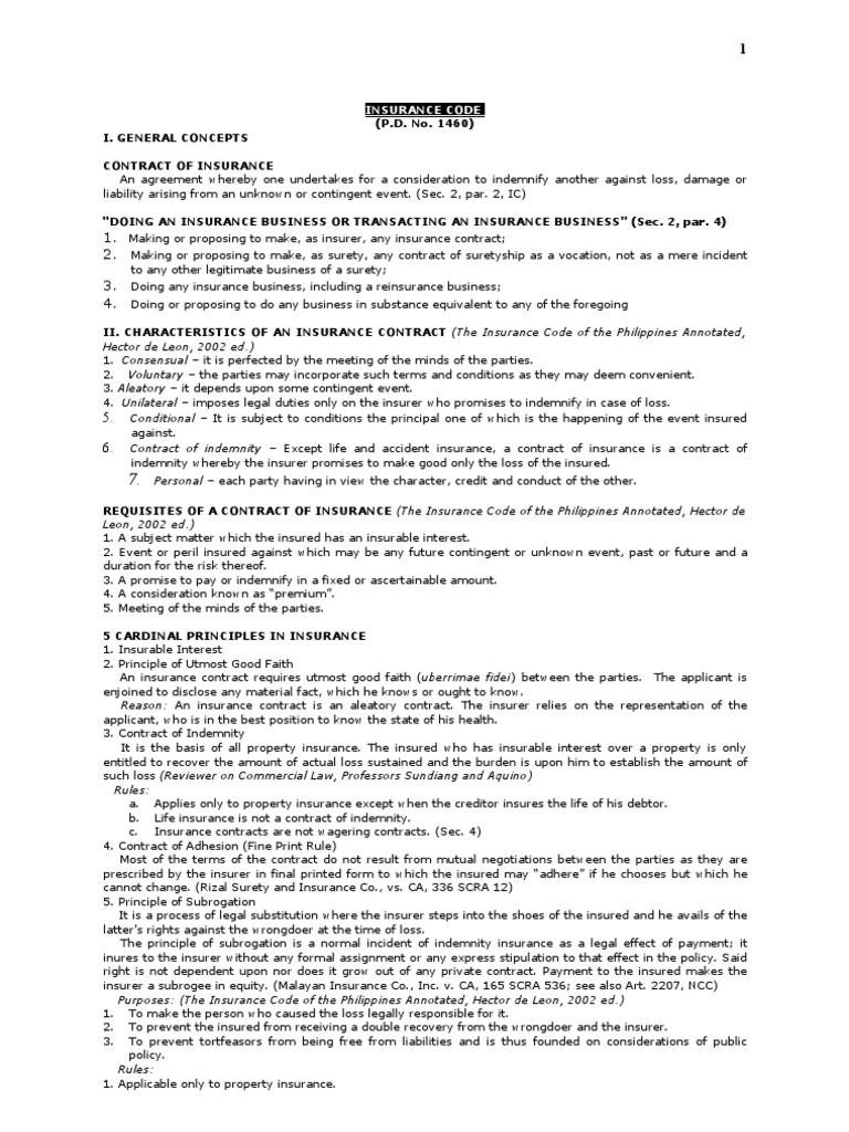 Insurance Code | PDF