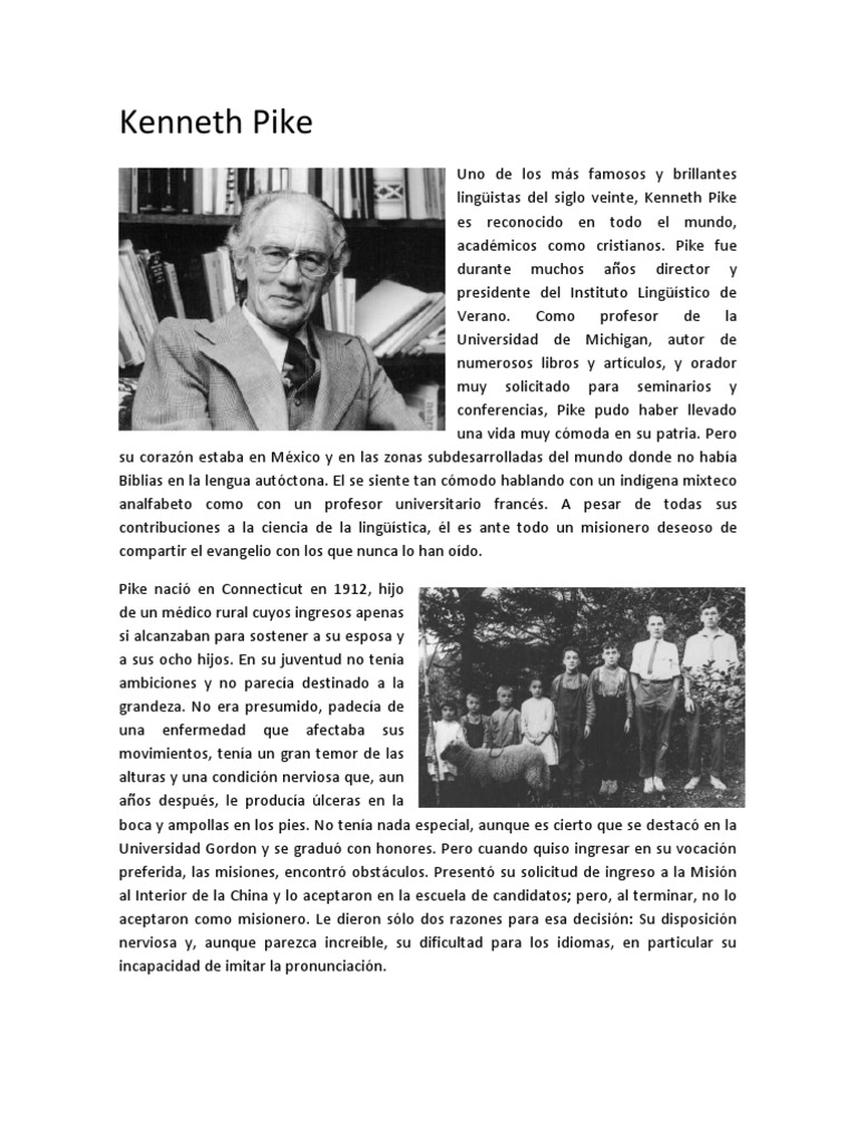 Kenneth Pike | PDF | Verbo | Traducciones