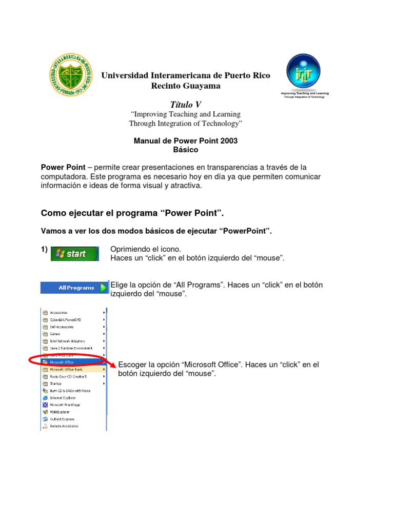 Powerpoint Basico | PDF | Microsoft PowerPoint | Ventana (informática)