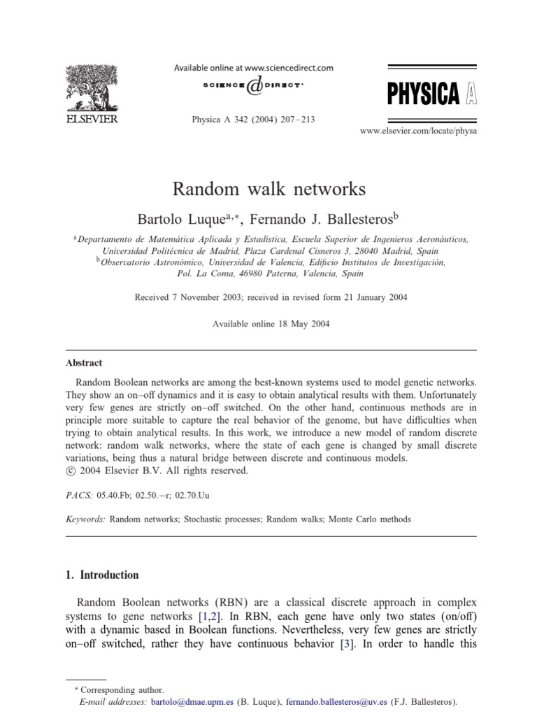 Random Walk Networks: A Discrete Approach to Modeling Gene Networks that Bridges Boolean and ...