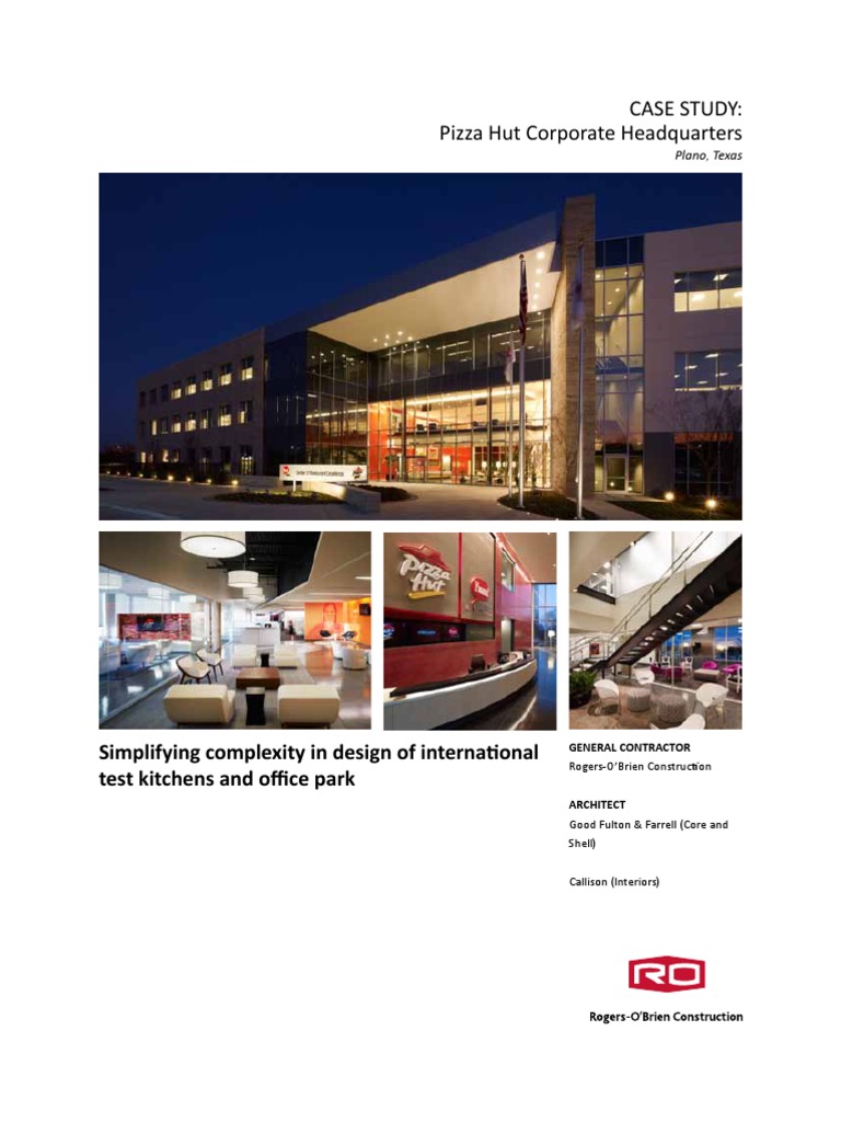 Pizza Hut HQ Design and Construction Case Study | PDF | Architect ...