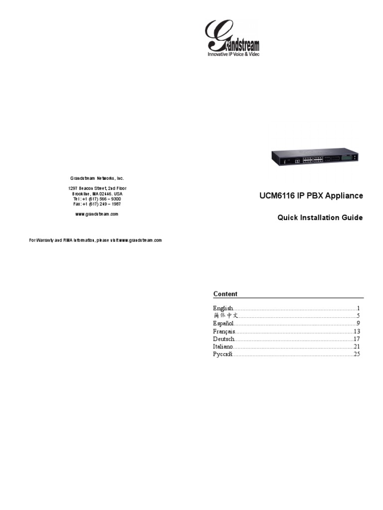 Ucm6116 Quick Installation Guide | PDF | Internet Standards | Computer Networking