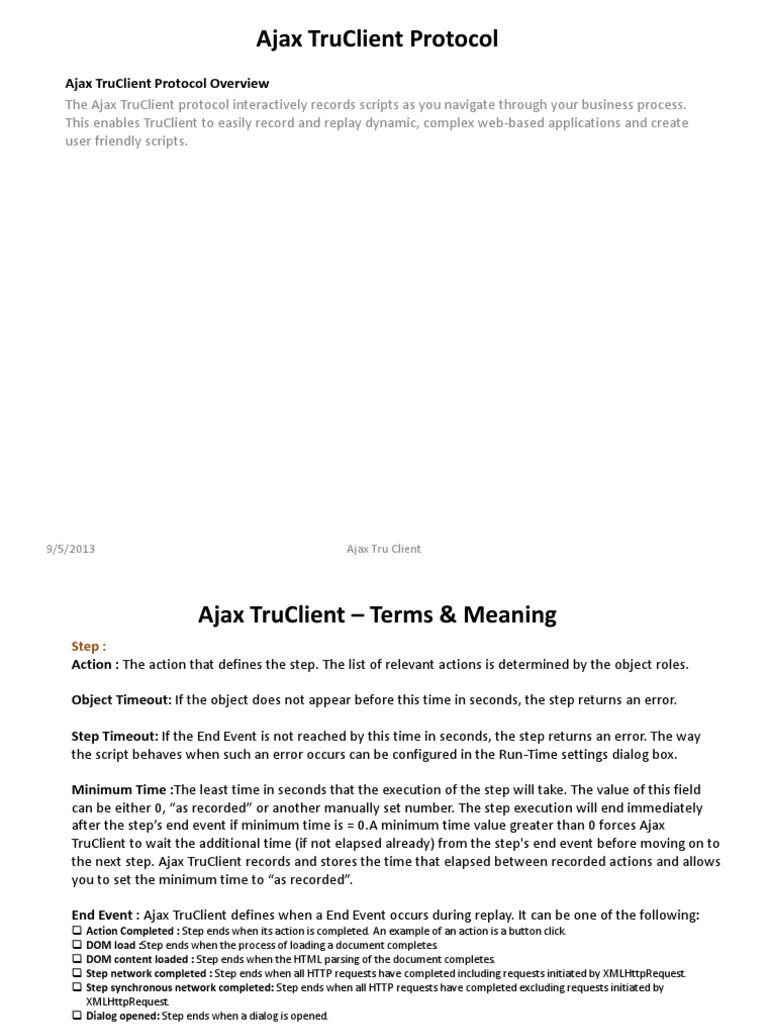 Ajax Tru Client | PDF | Ajax (Programming) | Java Script