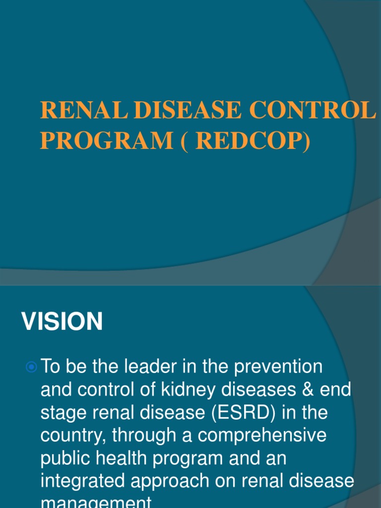 RedCOP: Kidney Disease Control Program | PDF | Chronic Kidney Disease ...