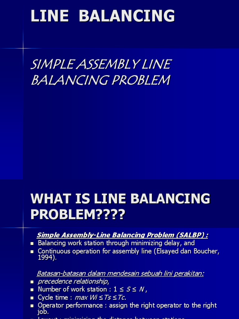 Materi # 14 - Line Balancing-1 | PDF | Mathematical Optimization ...