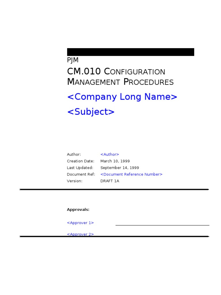 Configuration Management Procedures Overview | PDF | File Format ...