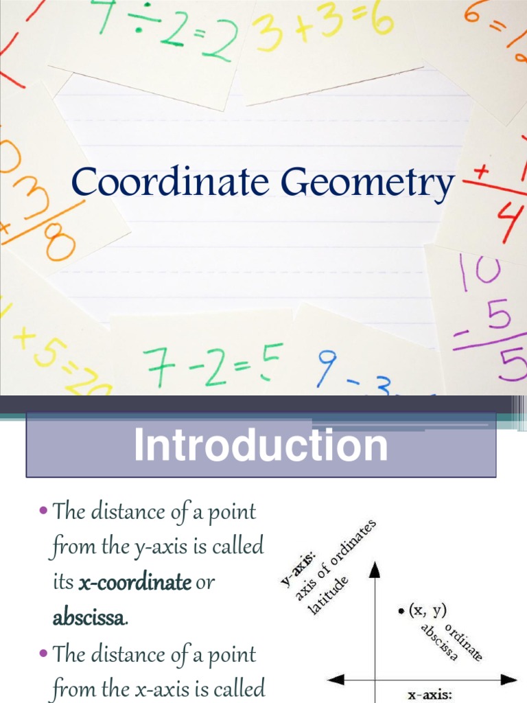 Coordinate Geometry Formulas | PDF