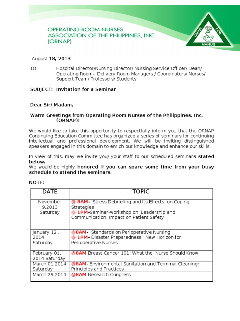 ORNAP Seminar Series Invitation 2013-2014 | PDF | Professional ...