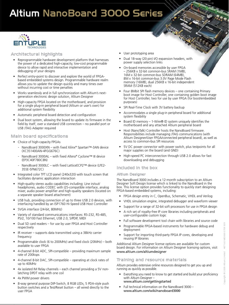Altium NanoBoard 3000 | Download Free PDF | Field Programmable Gate ...