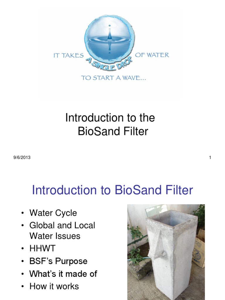 Introduction To Filter | PDF | Water Purification | Filtration