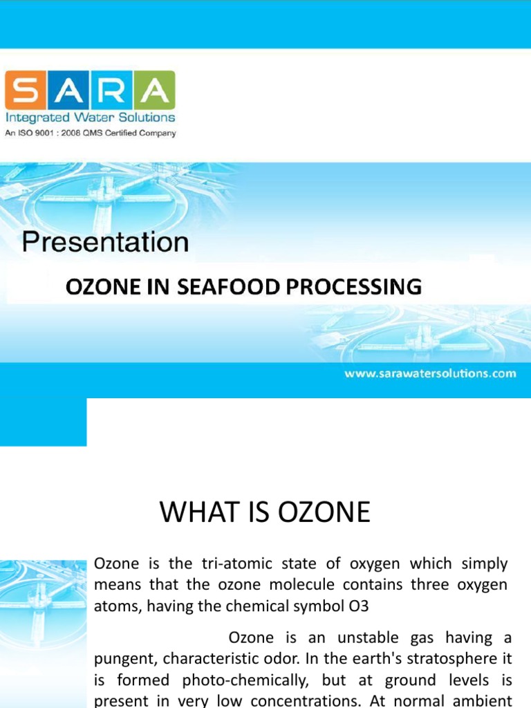 Ozone in Sea Food Process | PDF | Ozone | Seafood