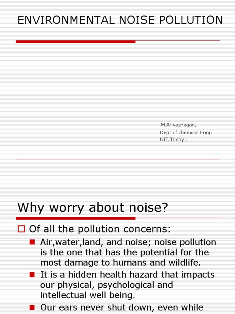 Environmental Noise Pollution | Download Free PDF | Decibel | Hearing Loss