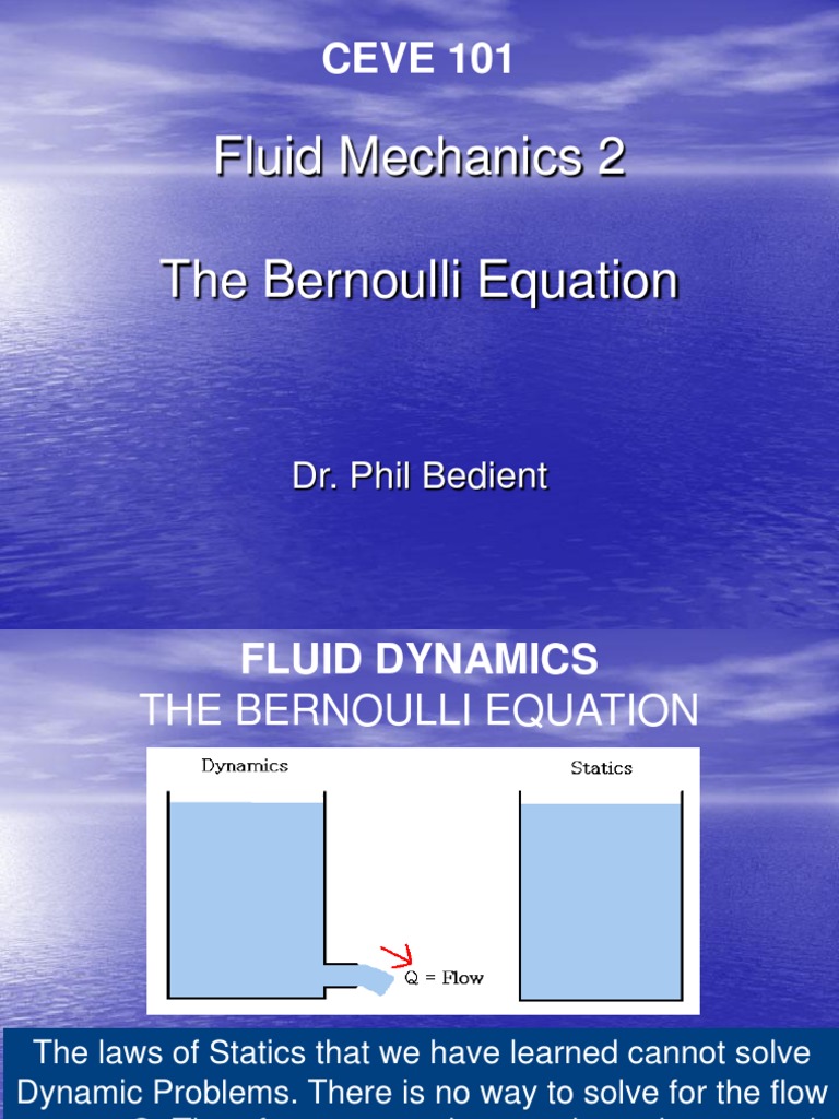 Bernoulli | PDF | Fluid Dynamics | Pressure
