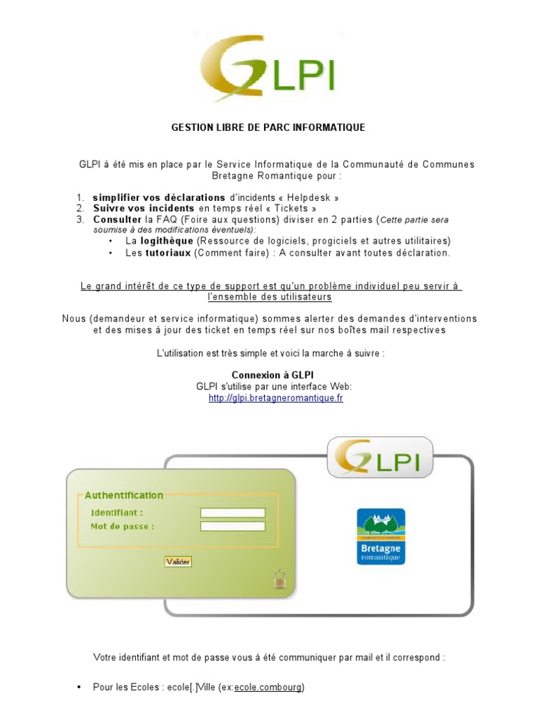 utiliser GLPI.pdf | Informatique | Centre d'assistance