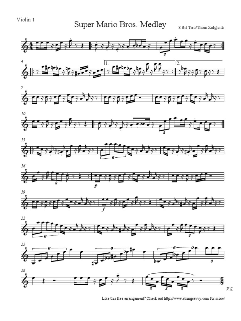 Super Mario Brothers Conductor Score | PDF | Game Design | Video Game ...