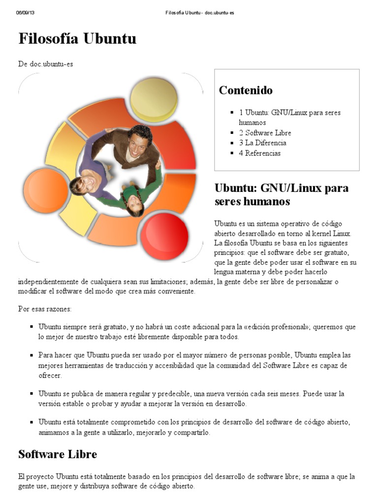 Filosofía Ubuntu | PDF | Ubuntu (sistema operativo) | Distribución de Linux