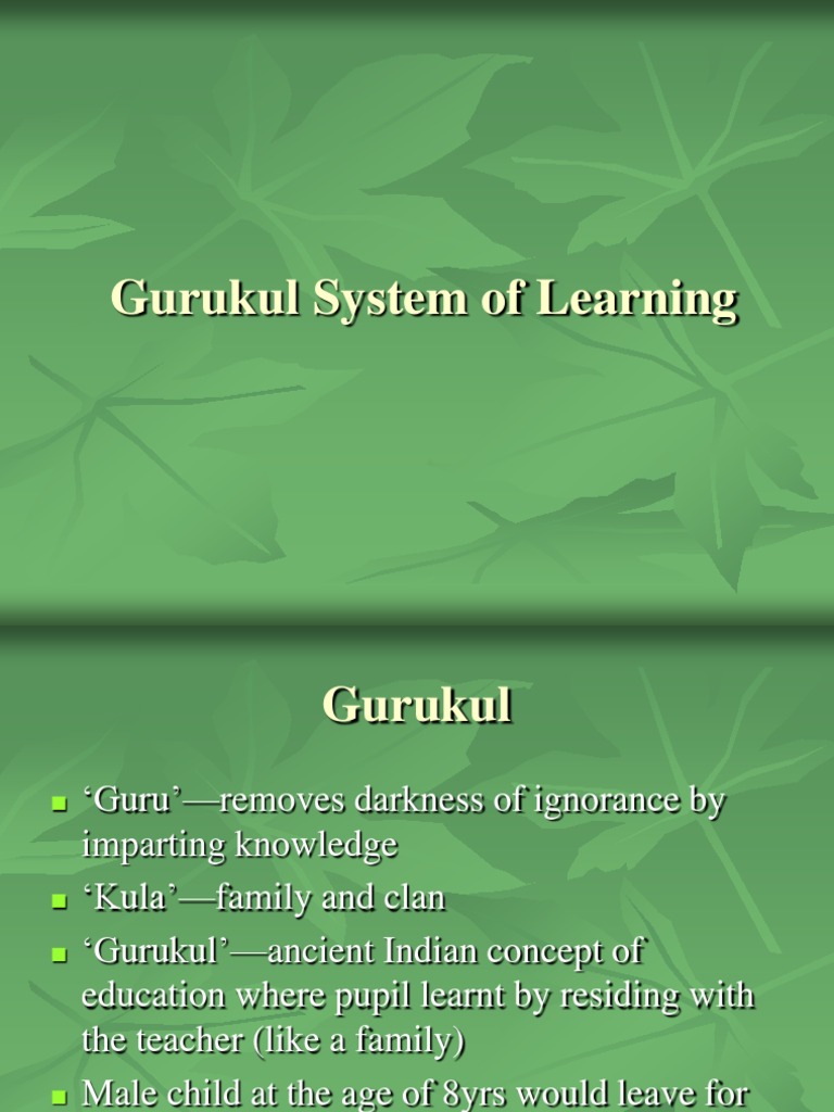 Gurukul System of Learning | PDF | Guru | Teachers
