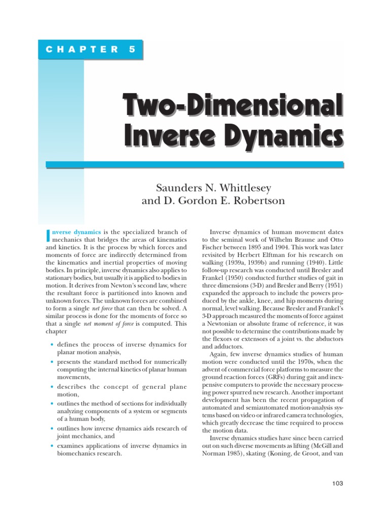 Two-Dimensional Inverse Dynamics | PDF | Torque | Force