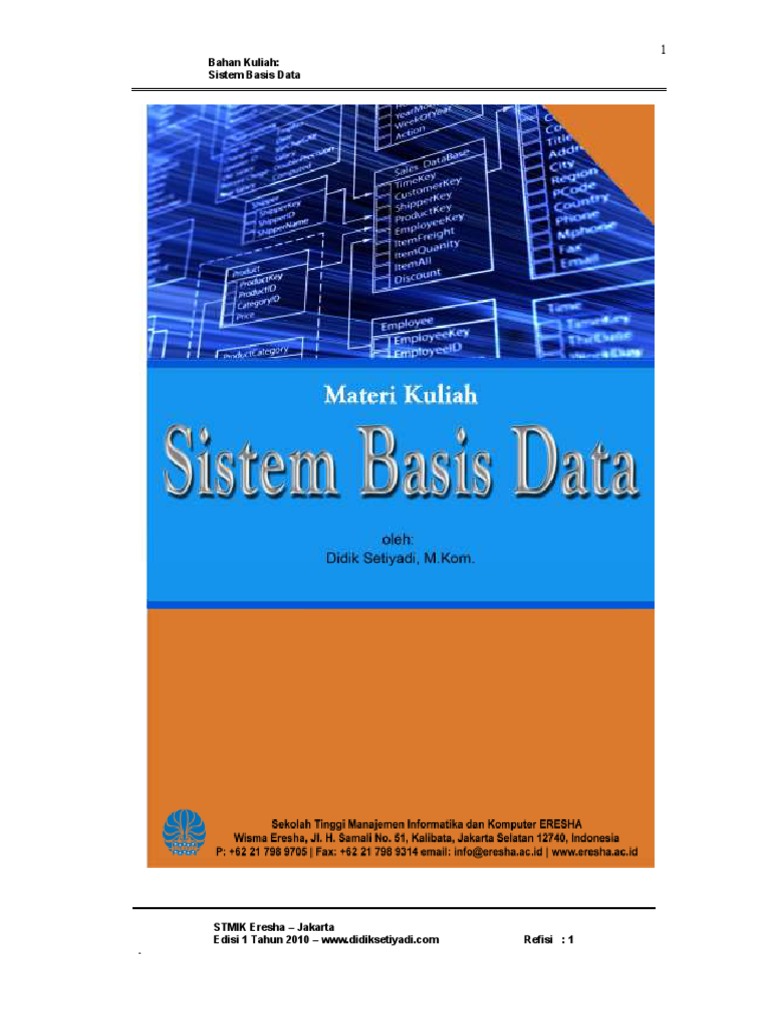 Materi Kuliah Sistem Basis Data | PDF