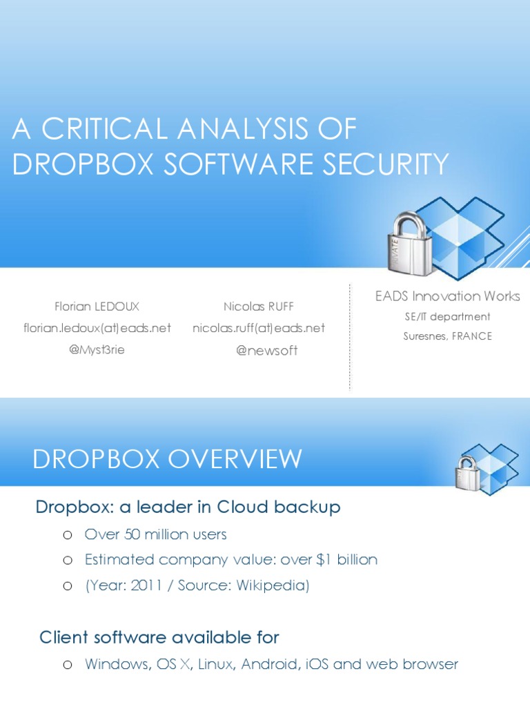 Dropbox Security | Download Free PDF | Transport Layer Security | Password