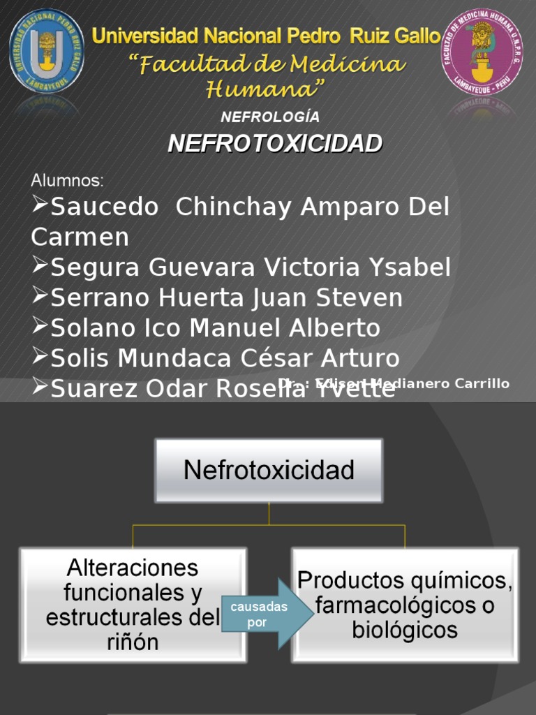 Seminario - Nefrotoxicidad | Riñón | Especialidades Medicas