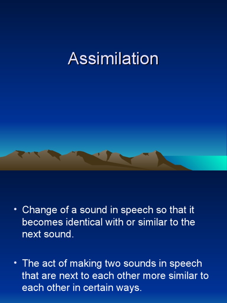 Rules of Spoken Language Assimilation | PDF