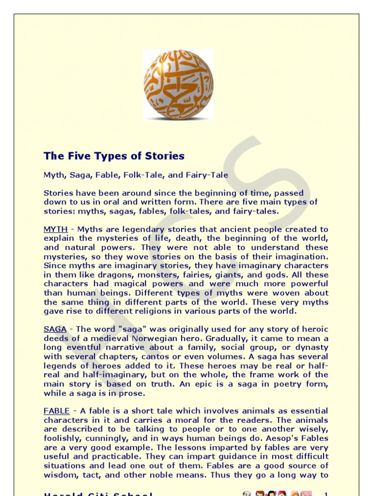 Story Book For Classroom | PDF | Saga | Fairy Tales