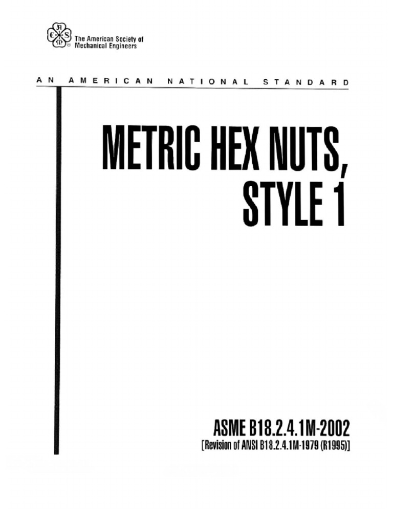Asme B18.2.4.1M - 2002 PDF | PDF