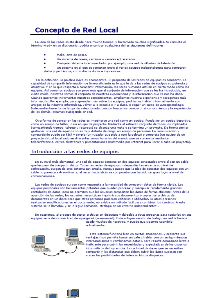 Concepto de Red Local | PDF | Arte | Informática