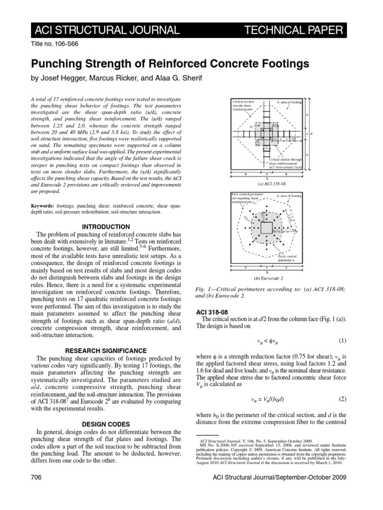Punching Shear in Reinforced Footings | PDF | Teaching Methods ...