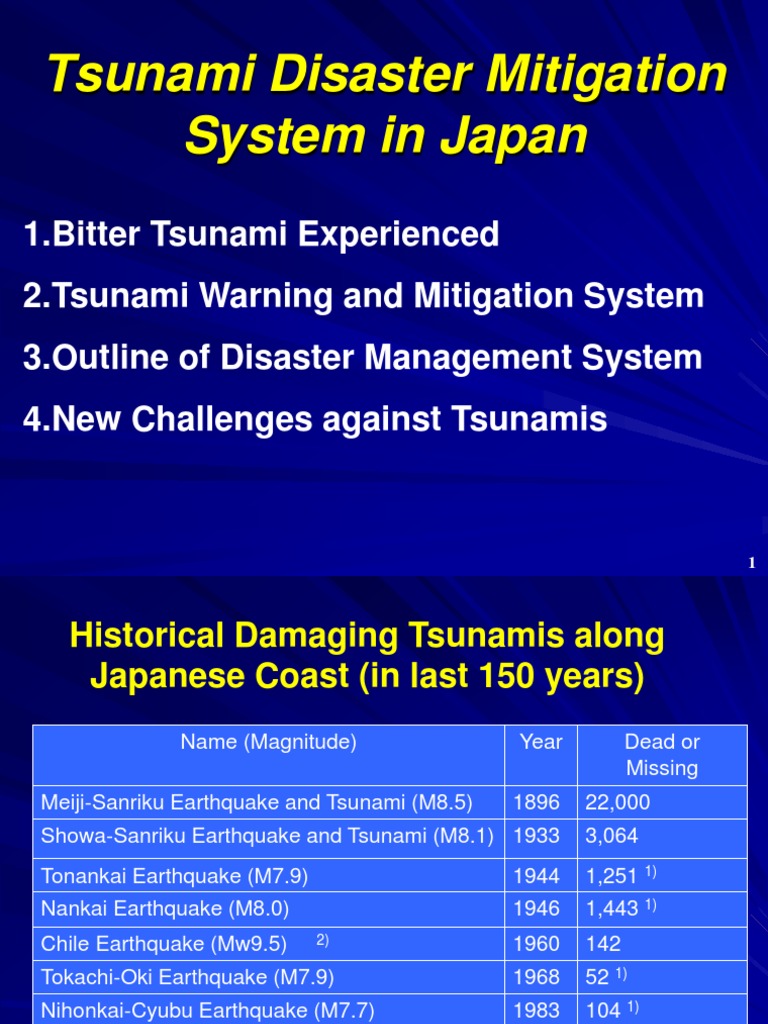Japan Tsunami Hazard Risk Assessment and Preparedness | PDF | Tsunami ...