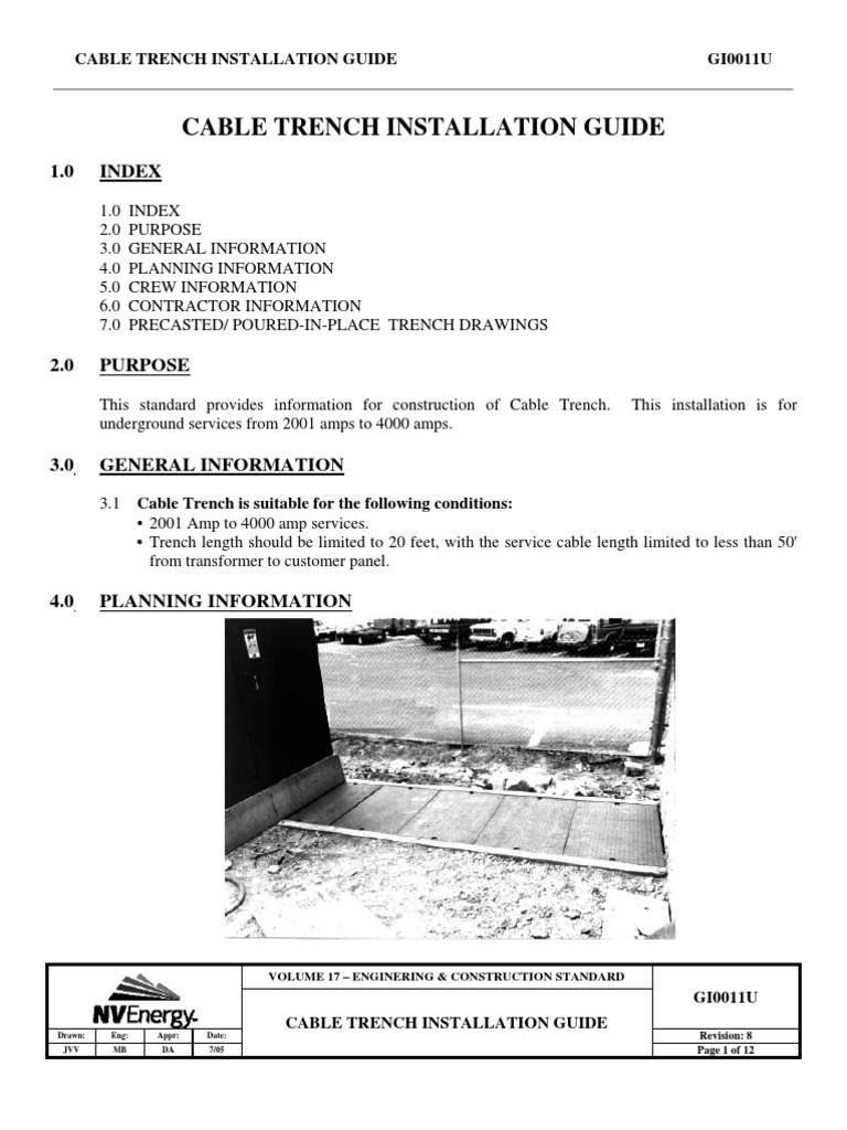 Cable Trench Installation Standards | PDF | Structural Steel | Building ...