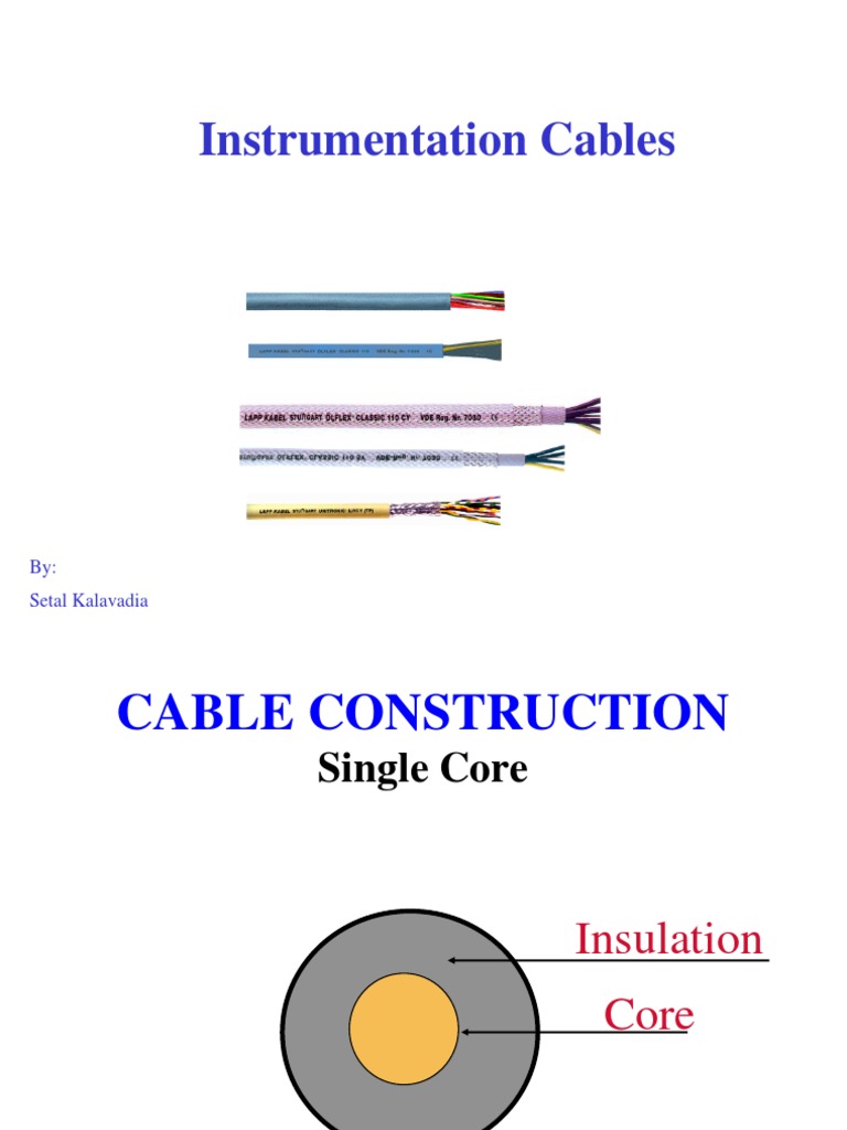 Types and Specifications of Instrumentation Cables | PDF | Cable | Decibel