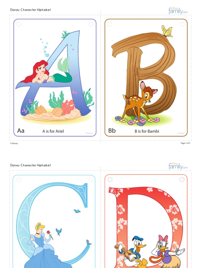 Disney Alphabet A F | PDF