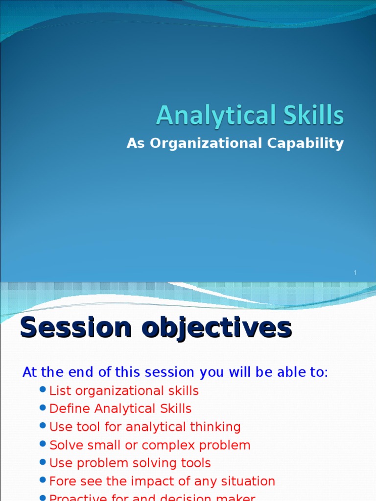 Enhancing Analytical Skills for Problem Solving | PDF | Swot Analysis ...