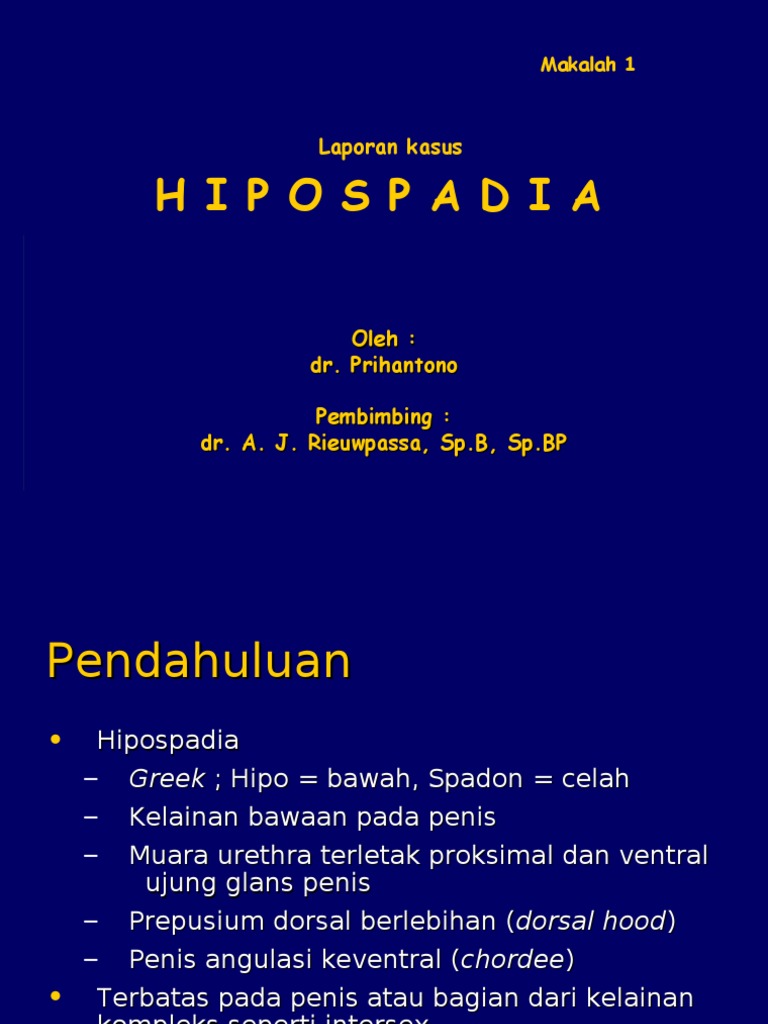 HIPOSPADIA | PDF | Kesehatan Holistik