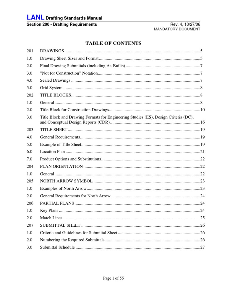 Drafting Standards Manual | Download Free PDF | Specification ...