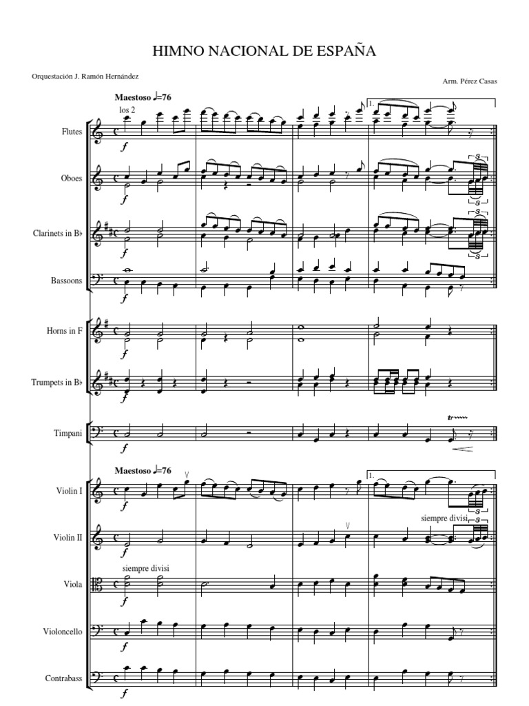 Himno Nacional de España | Hornbostel Sachs | Instrumentos musicales