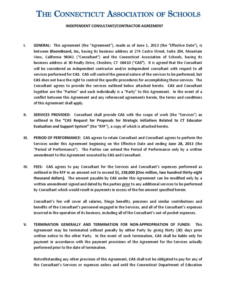 BloomBoard Contract Final | PDF | Indemnity | Insurance