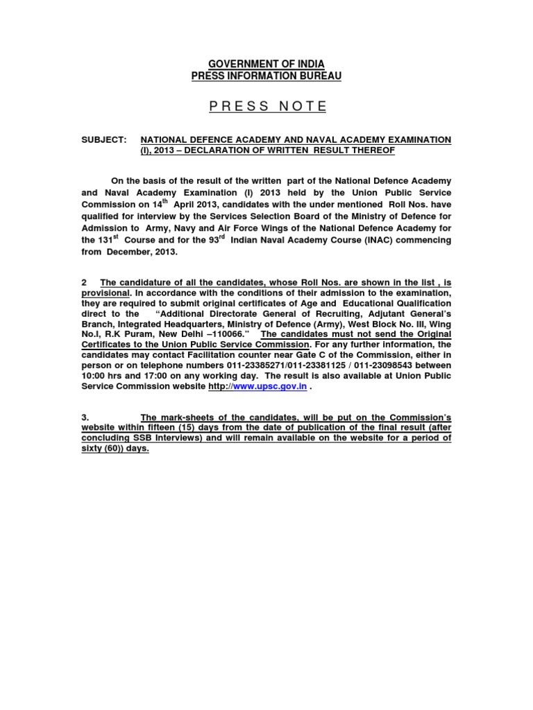 Press Note: Government of India Press Information Bureau | PDF