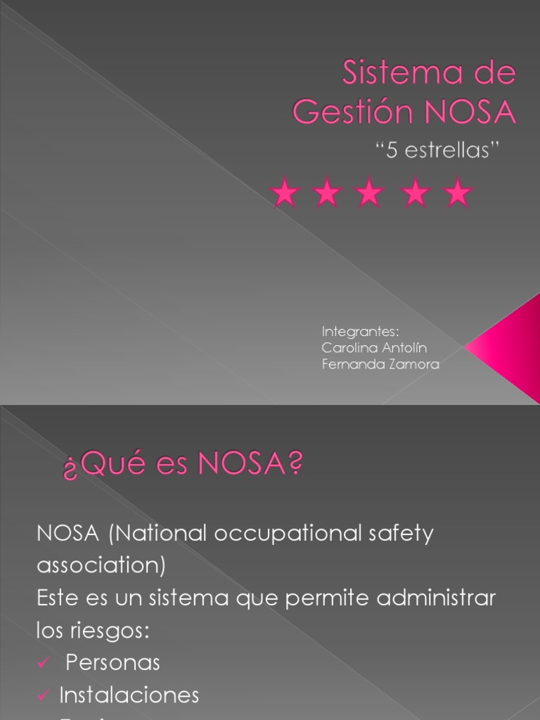 Sistema NOSA | PDF | Fabricación e ingeniería | Science