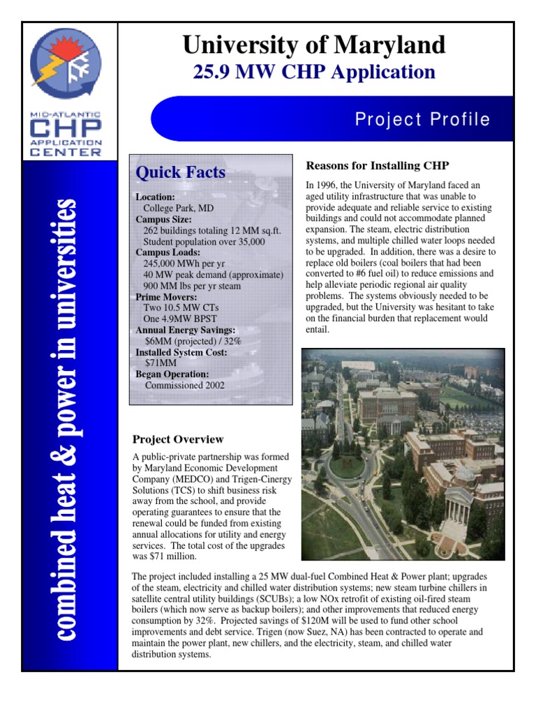 UMD Profile | PDF | Cogeneration | Steam